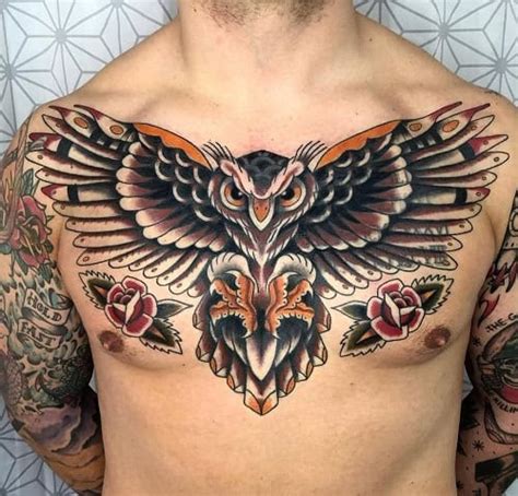 Japanese Owl Chest Tattoo Symbolism Design And Placement Guide