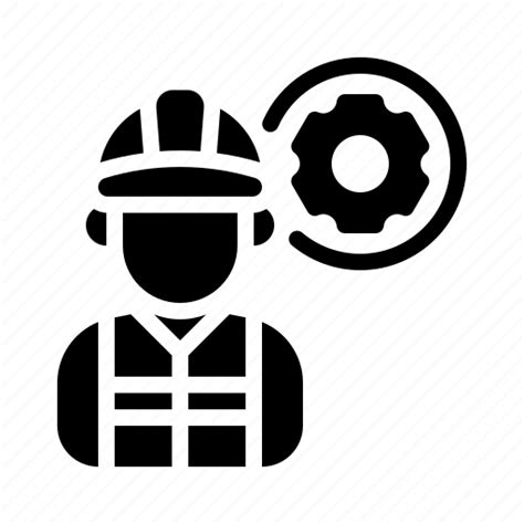 Engineering Work Industrial Job Construction Worker Helmet Icon