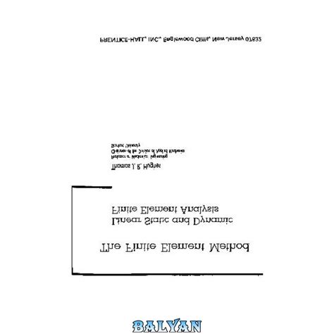دانلود کتاب The Finite Element Method Linear Static And Dynamic Finite
