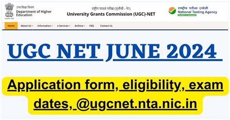 UGC NET Notification Check Application Form Eligibility Exam Date Ugcnet Nta Nic In