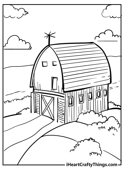 Barn House Coloring Pages