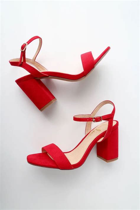 Lulus Arya Red Suede High Heel Sandal Heels Cute Red Heels Red Heels