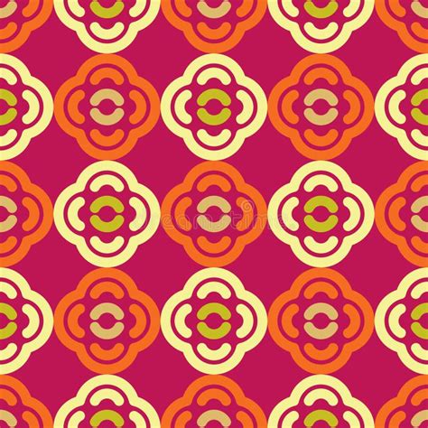Seamless Abstract Geometric Pattern Mosaic Texture Semicircle Wave