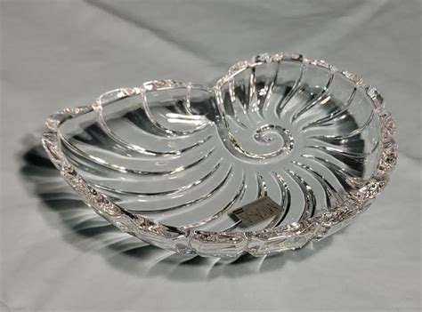 Mikasa Vintage Nautilus Seashell Candy Dish Lead Crystal Etsy