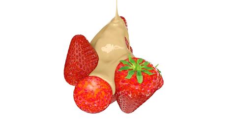 3d Strawberry Condensed Milk Model Turbosquid 1523282