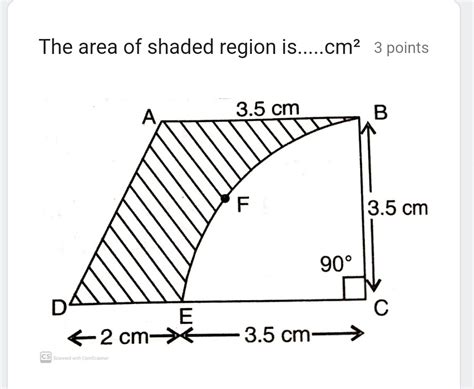 The Area Of Shaded Region Iscm23 Points Filo