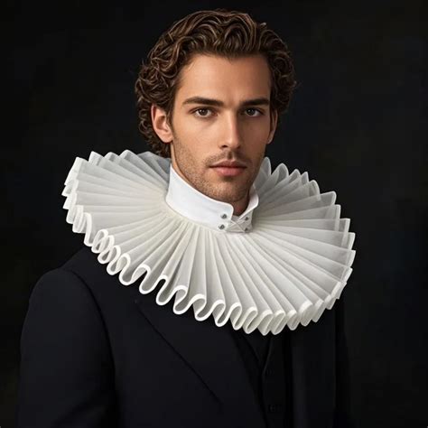 Detachable Shakespeare Neck Ruffled Collar Vintage Elegan Renaissance