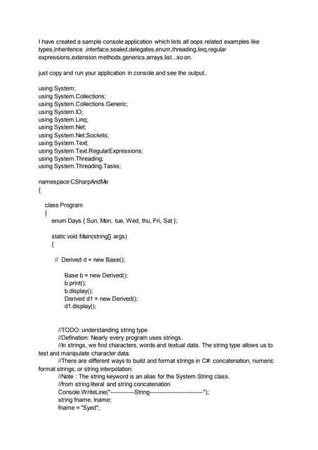 Core Csharp And Net Quick Reference Pdf