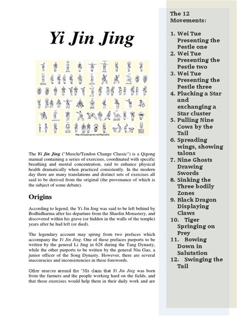 The 12 Movements Of Yi Jin Jing Pdf East Asian Martial Arts Medicine