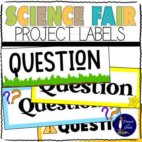 Printable Science Fair Project Labels Made By Teachers