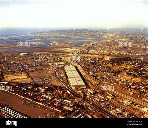 Historical Aerial Photograph San Diego High Resolution Stock