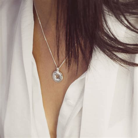 Personalised Interlinking Circle Locket Necklace By Soremi Jewellery