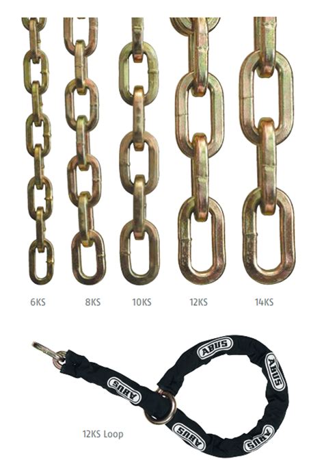 Abus 8ks 516 High Security Chain Without Fabric Cover Per 12