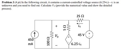 Solved Problem 3 4 Pt In The Following Circuit It