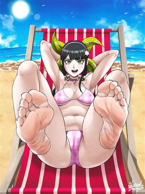 Rule 34 Beach Black Hair Breasts Camel Toe Chabashira Tenko Choker