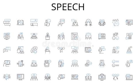 Speech Line Icons Collection Dialogue Communication Debate Talk Discourse Interaction