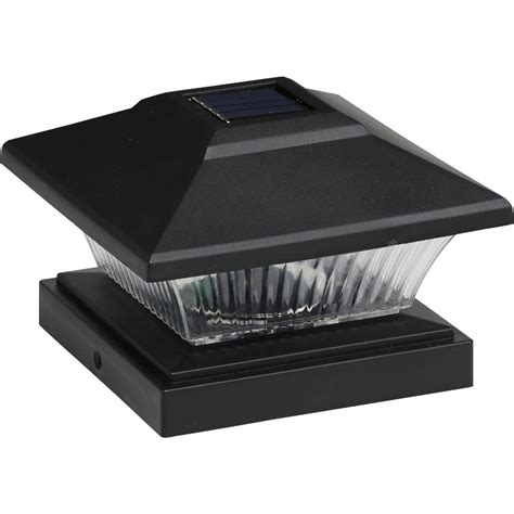 Black Solar Led Light Post Cap True Value Hardware