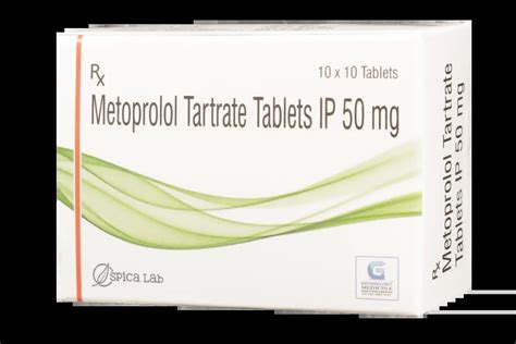 Metoprolol Tartrate 50 Mg 10 Tablets