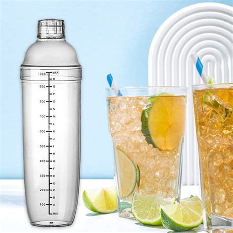 Isvgxsz Plastic Cocktail Shaker Hand Drink Mixer Bubble Tea Shaker With