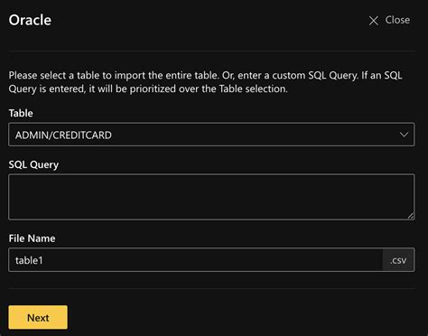 Import Oracle Data H2O Drive