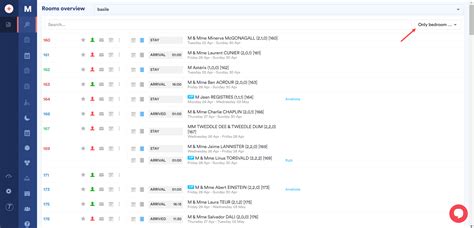how to filter spaces roomchecking