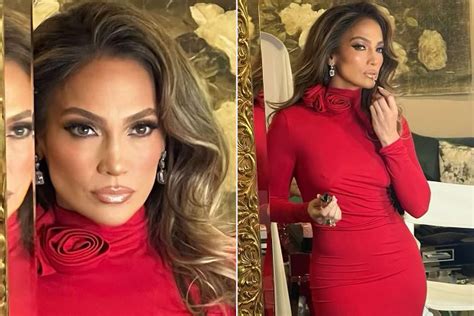 Jennifer Lopez Reveals Red Dress She Wore For Holiday Party With Ben