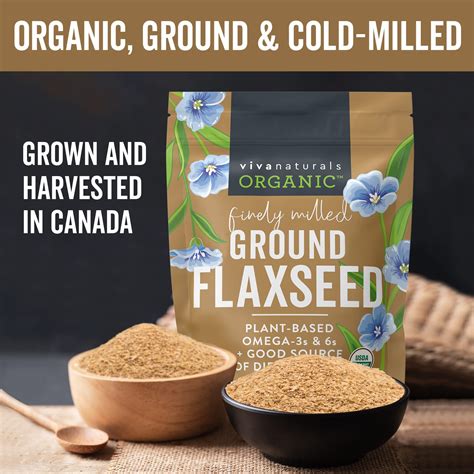 Viva Naturals Organic Ground Flaxseed Premium Quality