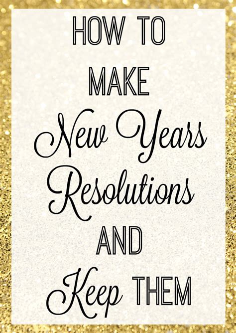 How To Make New Years Resolutions And Keep Them Moms Without Answers