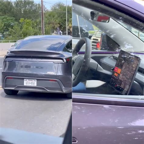 Tesla Model Y Robotaxi User Interface Spied In The Wild Includes Emergency And Pull Over
