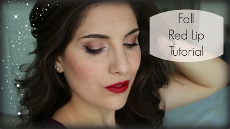 Fall Red Lip Tutorial Collab With Lucysparklebeauty Youtube
