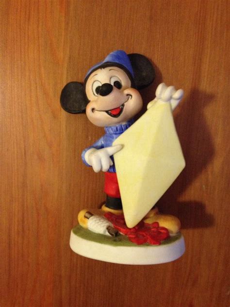 Mickey Mouse Walt Disney Rare Vintage Mickey Mouse With Kite Figurine