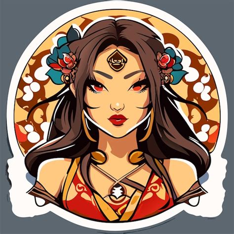 Premium Vector Young Cute Indian Girl Hand Drawn Cartoon Sticker Icon Concept Isolated