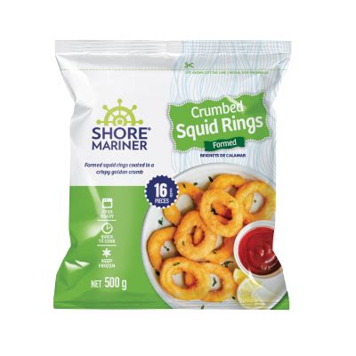Calories In Shore Mariner Crumbed Formed Squid Ring 500g Calorie