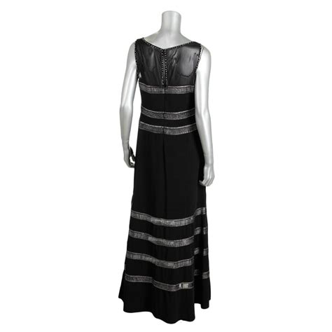 Ignite Evenings 5308 Womens Black Metallic Embellished Evening Dress 12