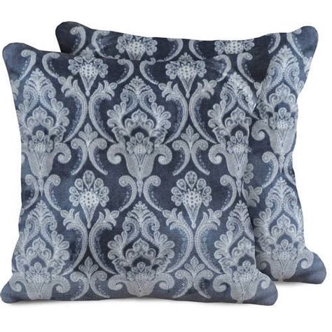 Mainstays Set Of 2 Plush Pillows 18 X 18 Gray Multiple Colors