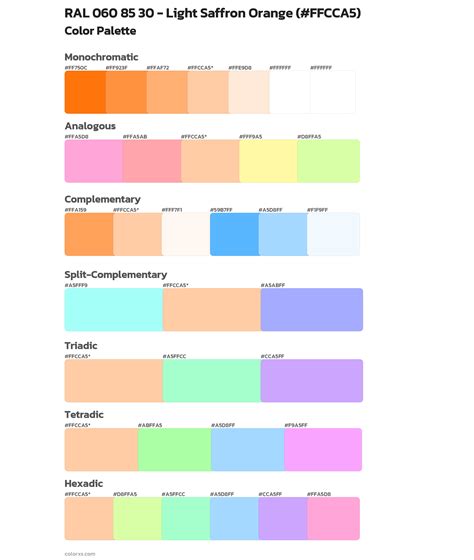 Saffron Color Palette At Exie Long Blog