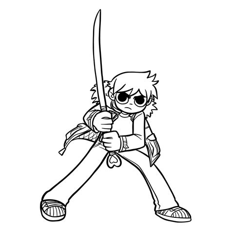 How To Draw Scott Pilgrim Full Body Game Style Power Of Love Anime Face