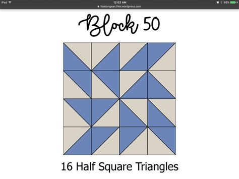 Half Square Triangle Quilt Block Pattern