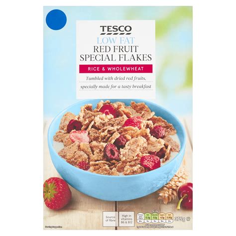 Tesco Low Fat Red Fruit Special Flakes 375g Imported From Britain