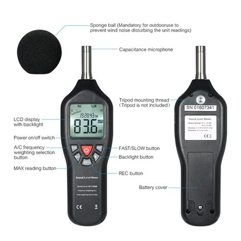 30 130db Lcd Sound Level Decibel Meter Logger Test Vicedeal