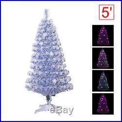 5ft Fiber Optic Star Lights Tree Pre Lit Christmas Tree Led Colorful