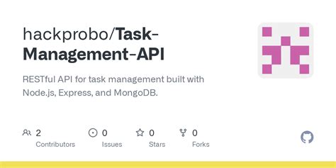 Github Hackprobotask Management Api Restful Api For Task Management Built With Nodejs