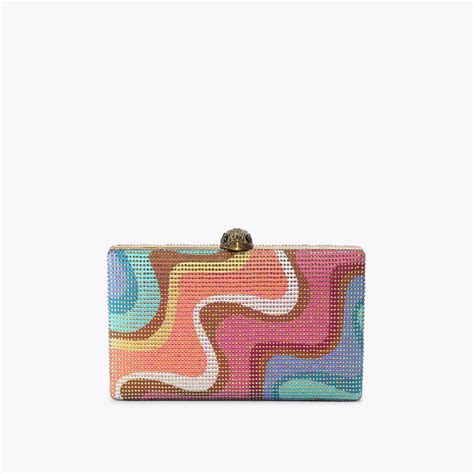 Crystal Kensington Clutch Rainbow Swirl Clutch Purse By Kurt Geiger London