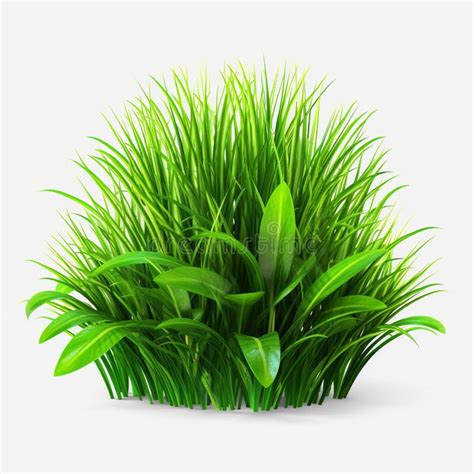 Plant Stems For Front Plan Nature Illustration Isolated Green Grass
