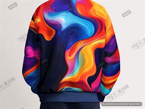 Ai创作图连帽卫衣 抽象图案 多彩 服装 潮流 时尚 个性 印花 色彩 款式 穿搭 服饰 设计 艺术 街头风 昵图网