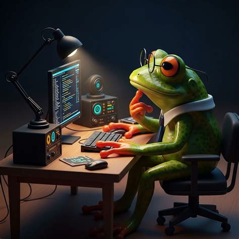 Coding Frog The Programming Prodigy Ai Art Generator Easy Peasyai