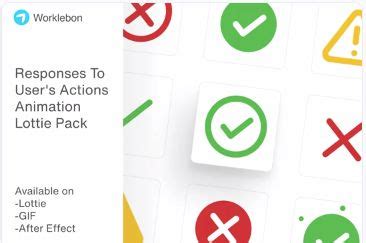 Premium Responses To User S Actions Lottie Animations Pack From User Interface Lottie Animations