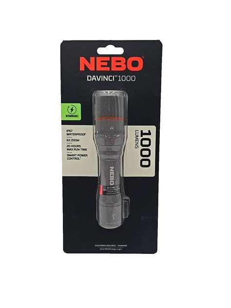 Nebo Davinci 1000 Lumens Rechargeable Led Flashlight With Magnetic