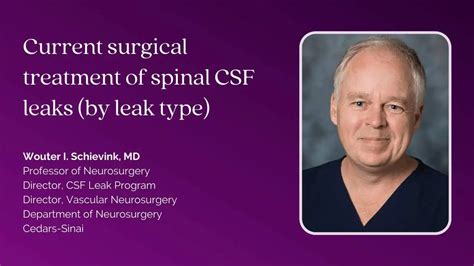 Symposium 2021 Dr Wouter Schievink Spinal Csf Leak Foundation