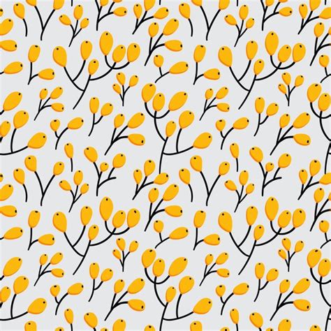 Premium Vector Wild Berries Small Branch Seamless Pattern
